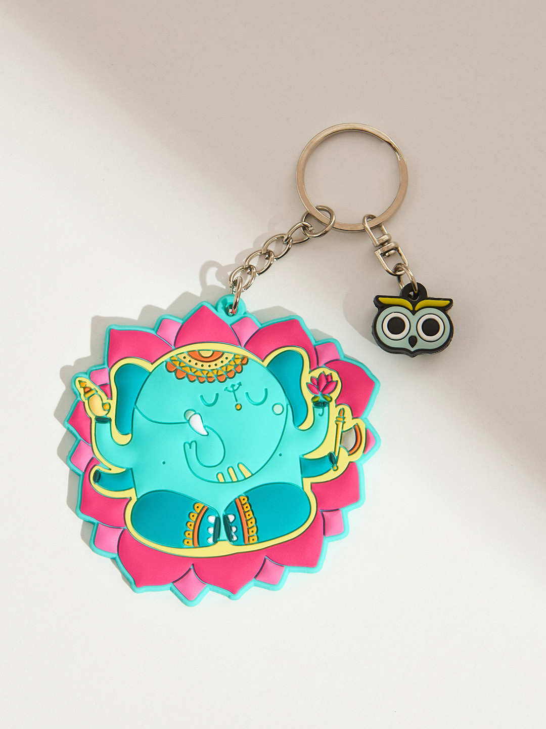 Buy Chumbak Pink & Blue Wonderful Ganesha Keychain - Key Chain for ...