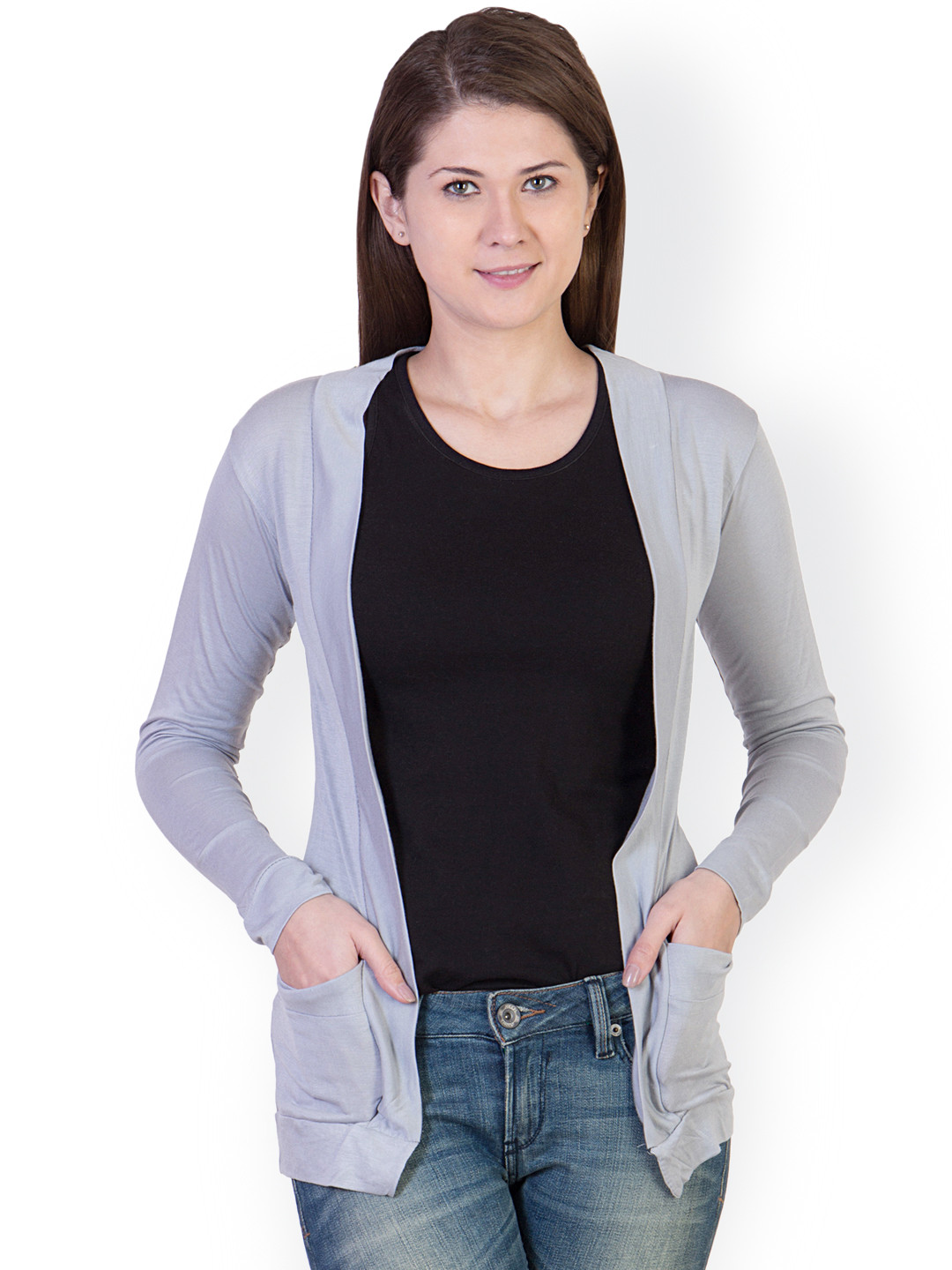 Buy ANTS Grey Shrug - Shrug for Women 1209887 | Myntra