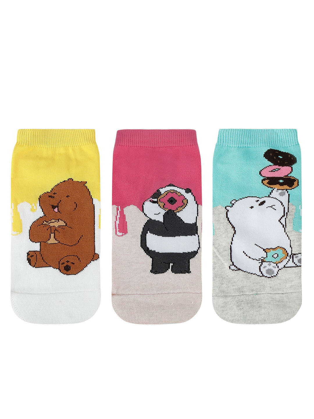 Buy Cartoon Network Women Pack Of 3 We Bare Bears Assorted Ankle Length ...