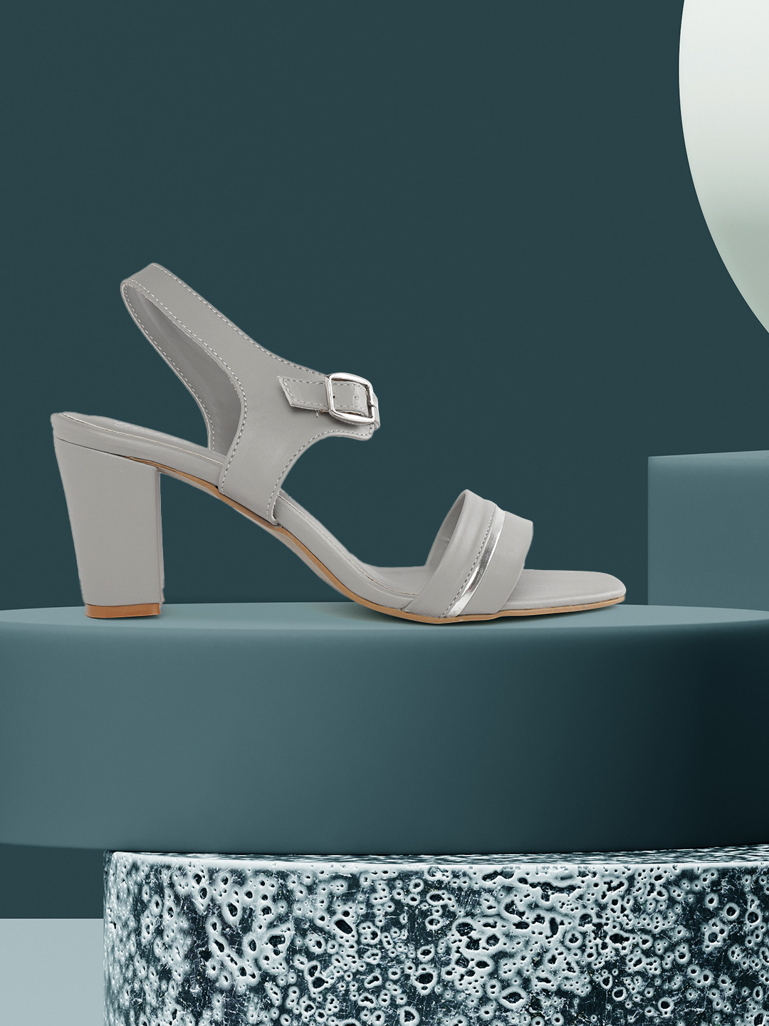 Buy Roadster Women Grey Solid Block Heels - Heels for Women 12136336 ...