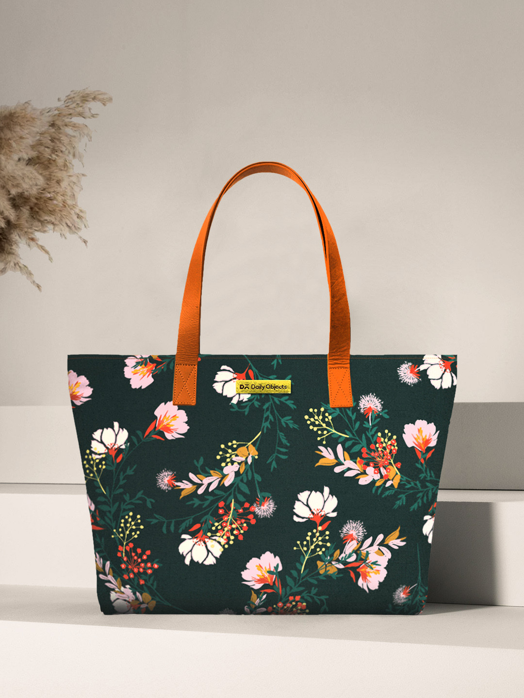 Buy DailyObjects Women Multicoloured Floral Printed Tote Bag - Handbags ...