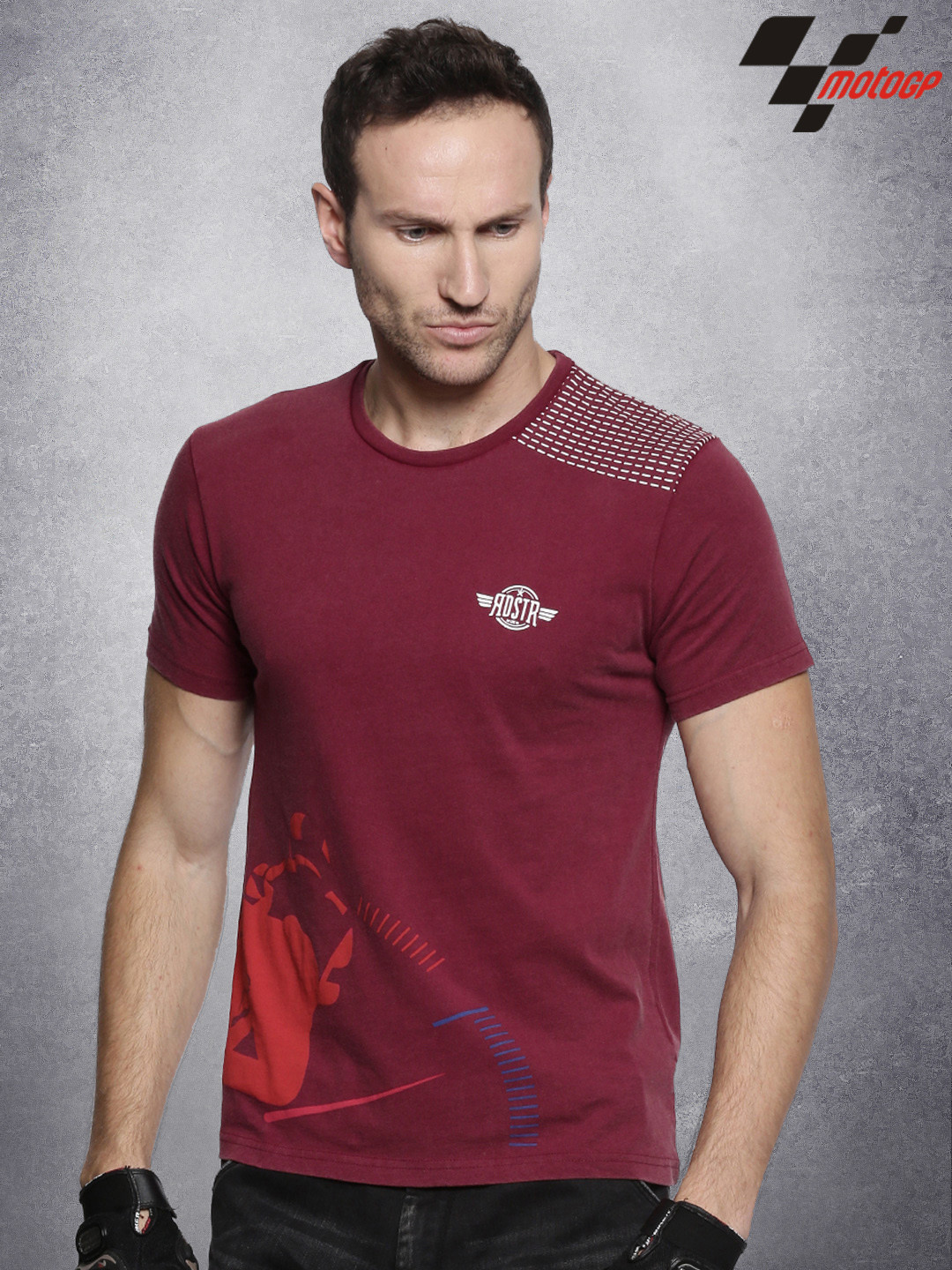 Buy RDSTR Maroon MotoGP Washed Printed T Shirt - Tshirts for Men ...