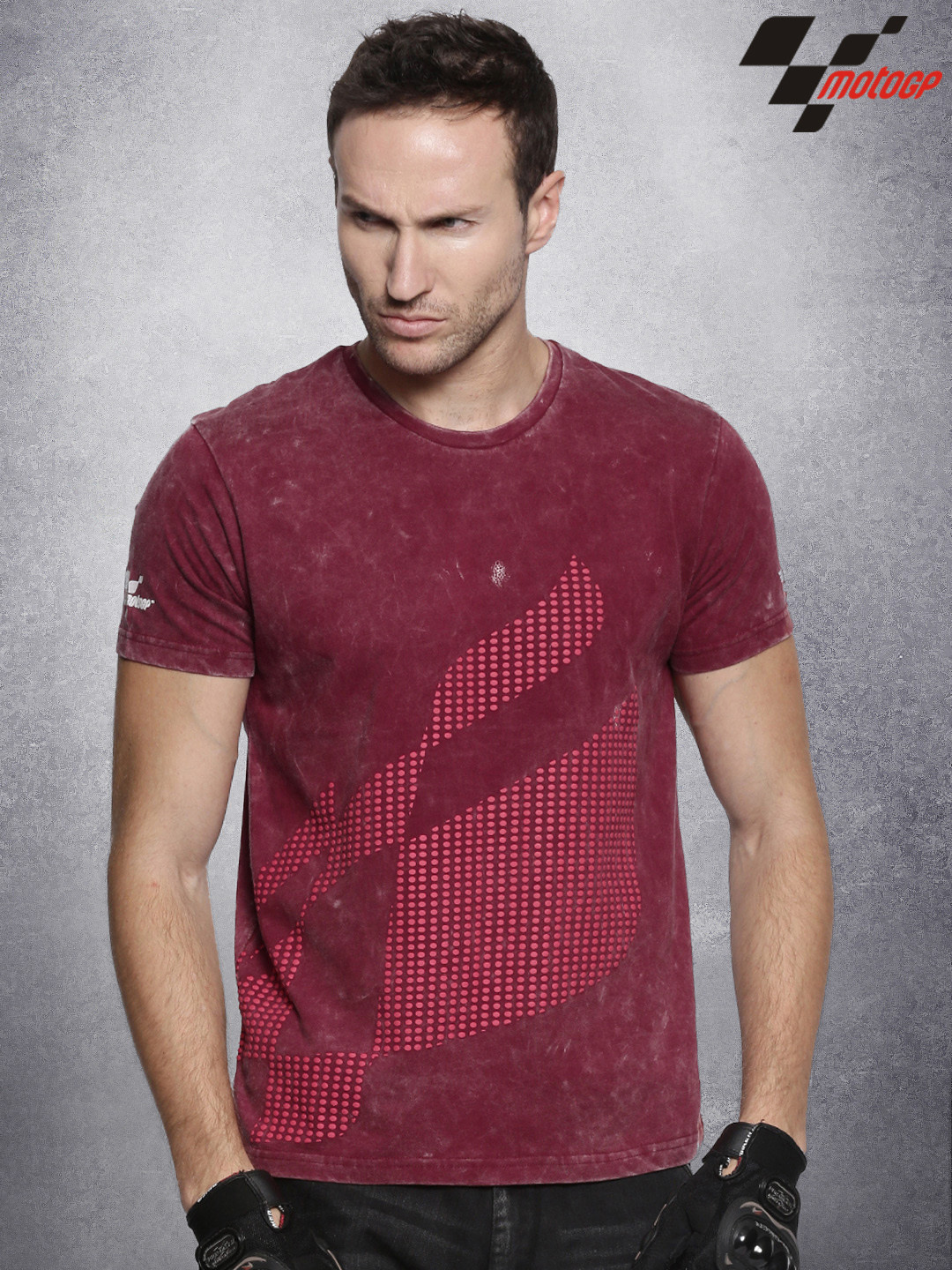 Buy RDSTR Maroon MotoGP Washed Printed T Shirt - Tshirts for Men ...
