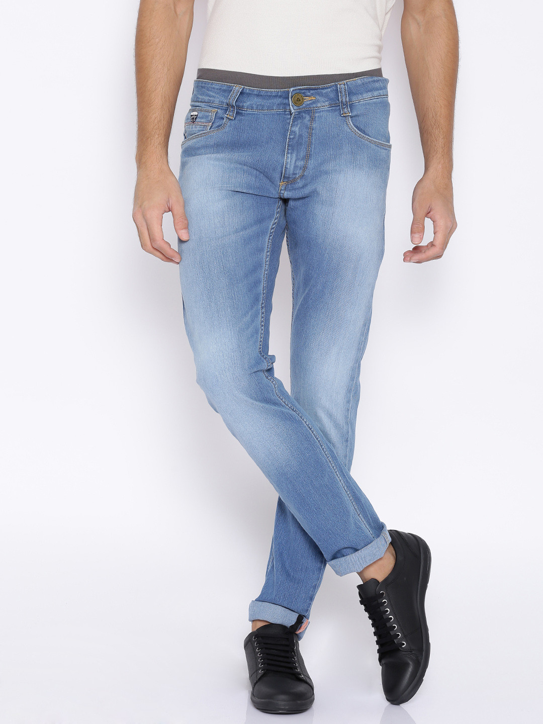 Buy John Players Blue Comfort Skinny Fit Stretchable Jeans - Jeans for ...