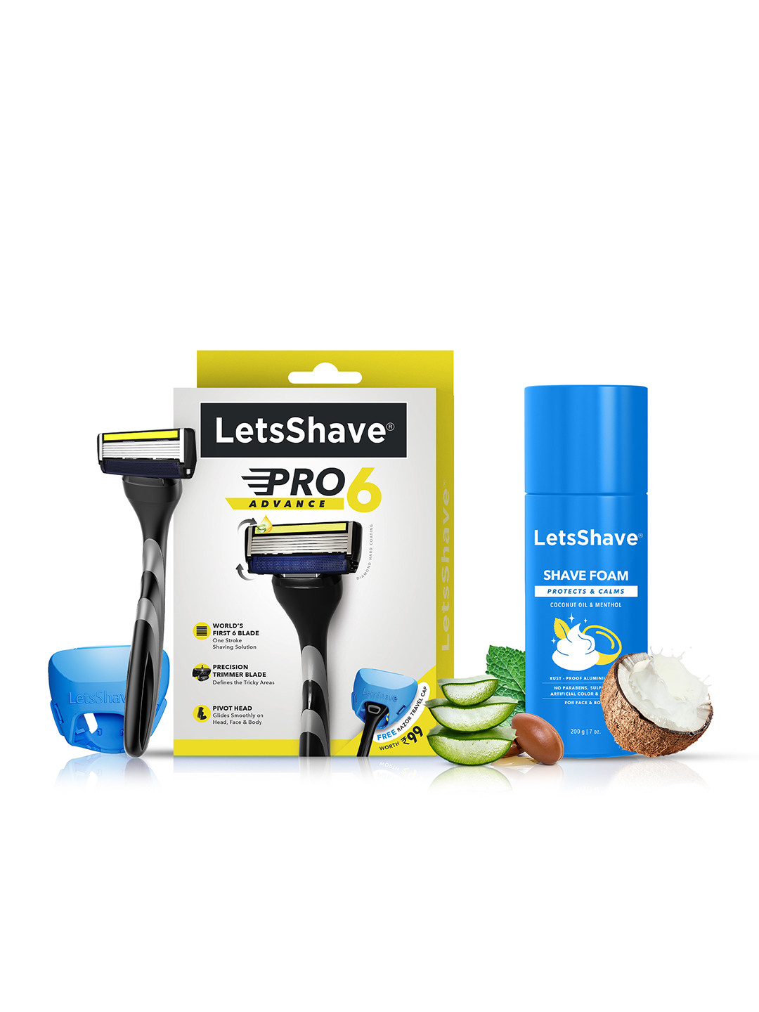 Buy LetsShave Men Pro 6 Advance Razor Trial Kit - Razors And Cartridges ...