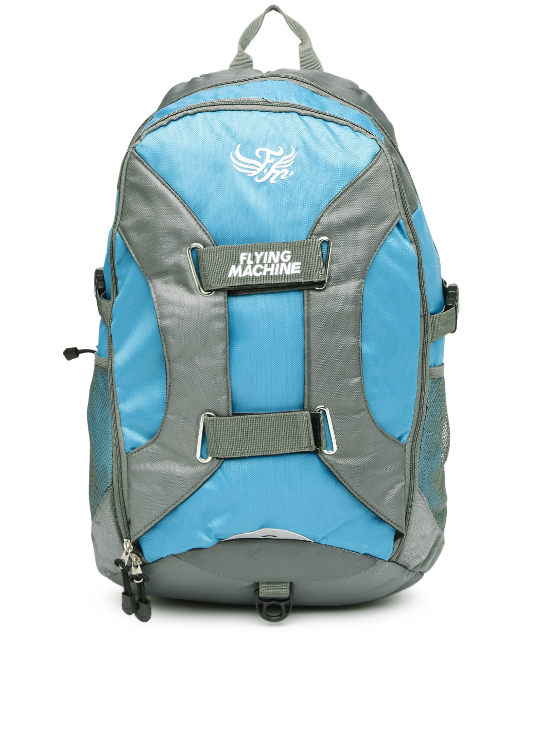 Buy Flying Machine Unisex Blue & Grey Laptop Backpack - Backpacks for ...