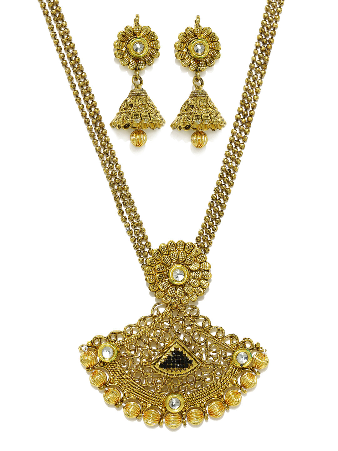 Buy Zaveri Pearls Gold Toned Jewellery Set - Jewellery Set for Women ...