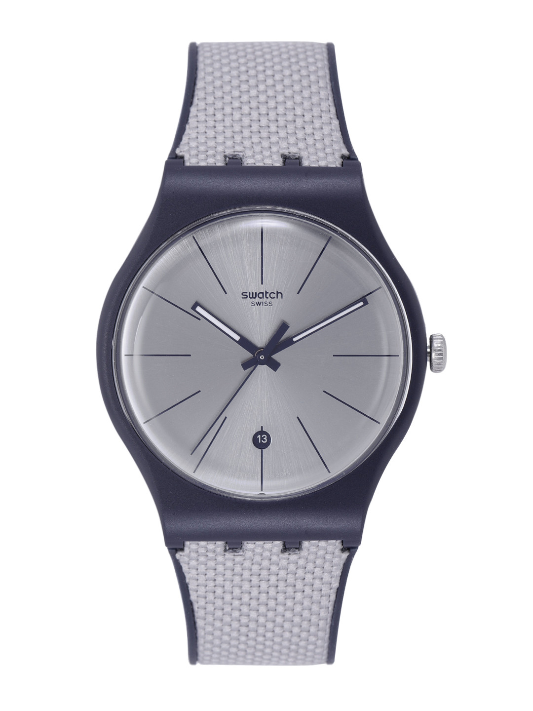 Buy Swatch Unisex Silver Toned Swiss Made Water Resistant Analogue ...