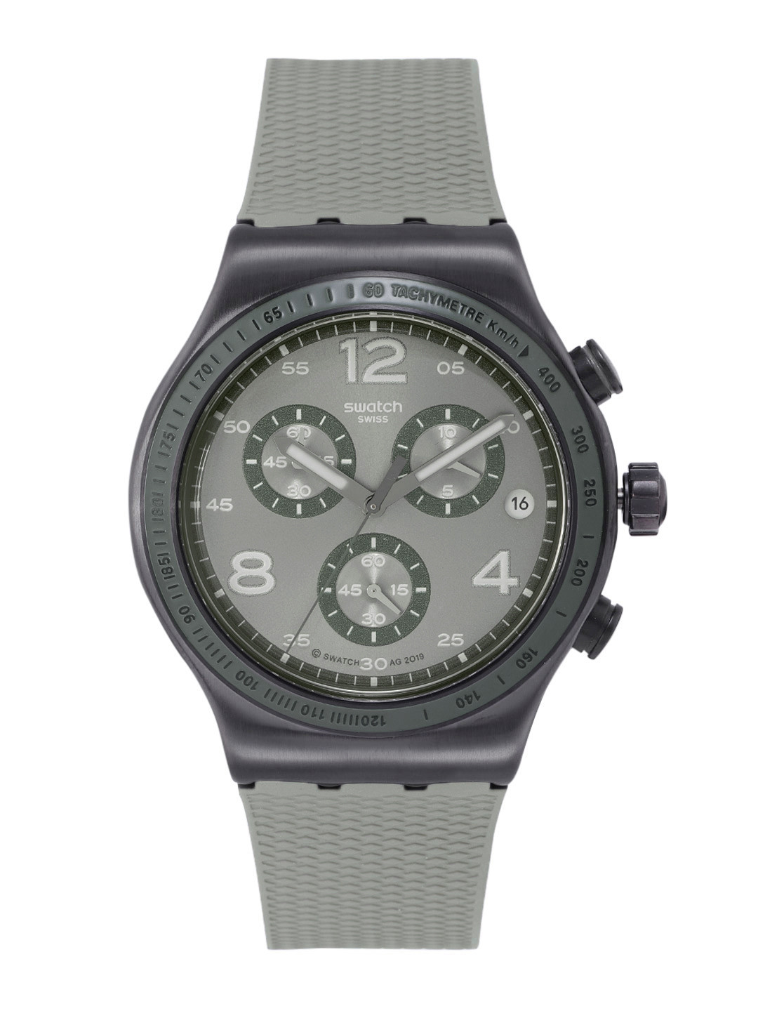 Buy Swatch Men Olive Green Swiss Made Chronograph Water Resistant Watch ...