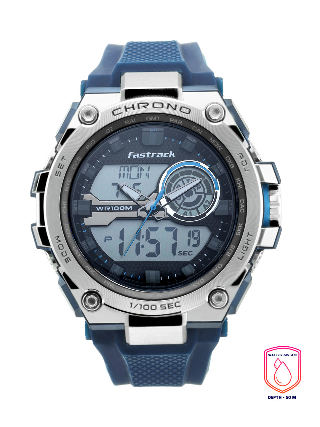 Buy Fastrack Men Black Analogue And Digital Watch 38055PP01 - Watches ...