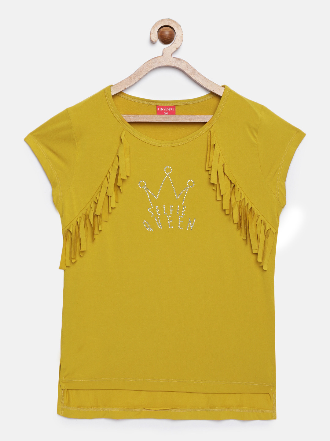 Buy Tiny Girl Girls Mustard Yellow Solid Top - Tops for Girls 12270622 ...