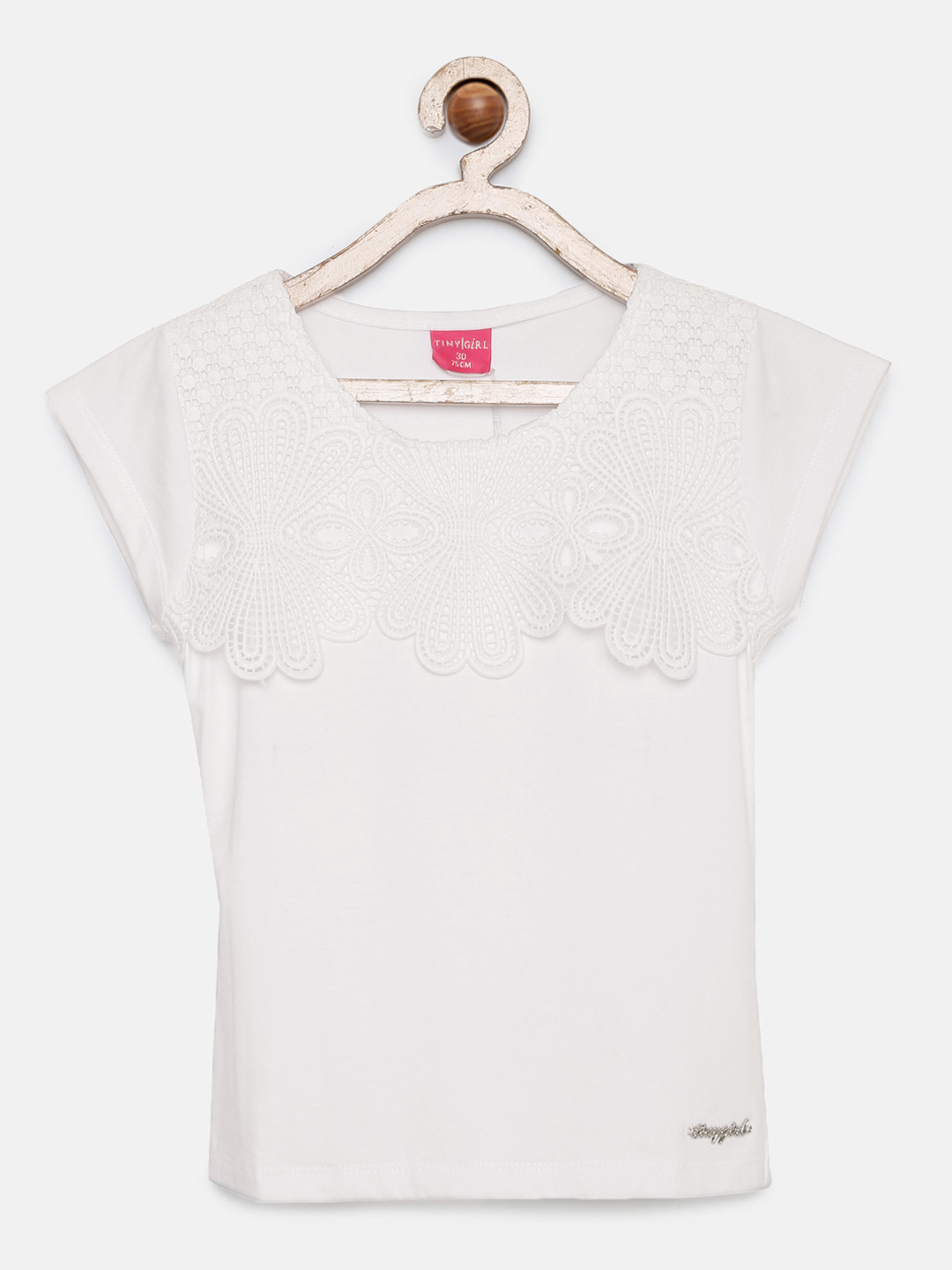 Buy Tiny Girl White Solid Top - Tops for Girls 12270678 | Myntra