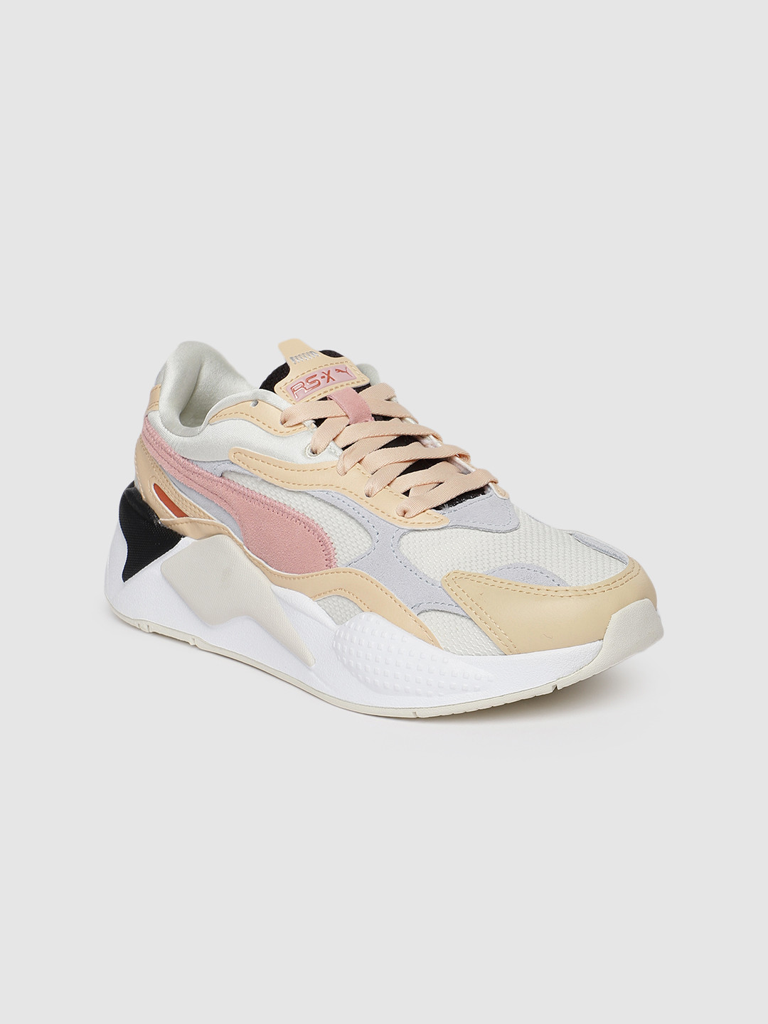 Buy Puma Women Cream Coloured & White Colourblocked RS X Layers ...
