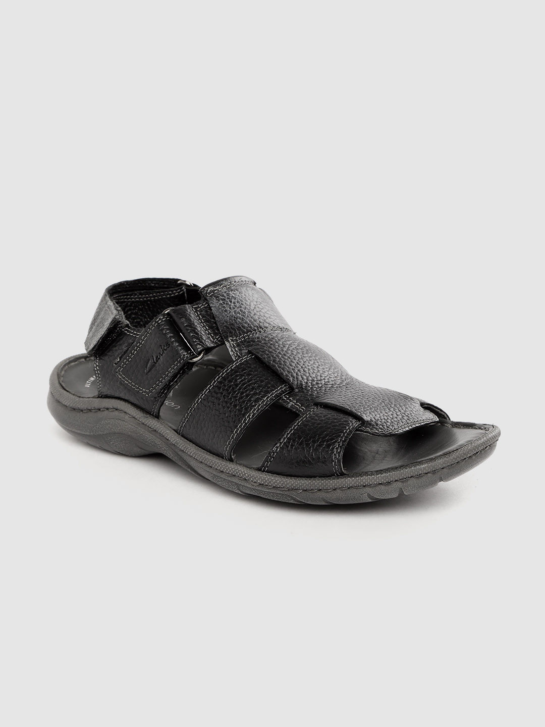 Buy Clarks Men Black Leather Fisherman Sandals - Sandals for Men ...