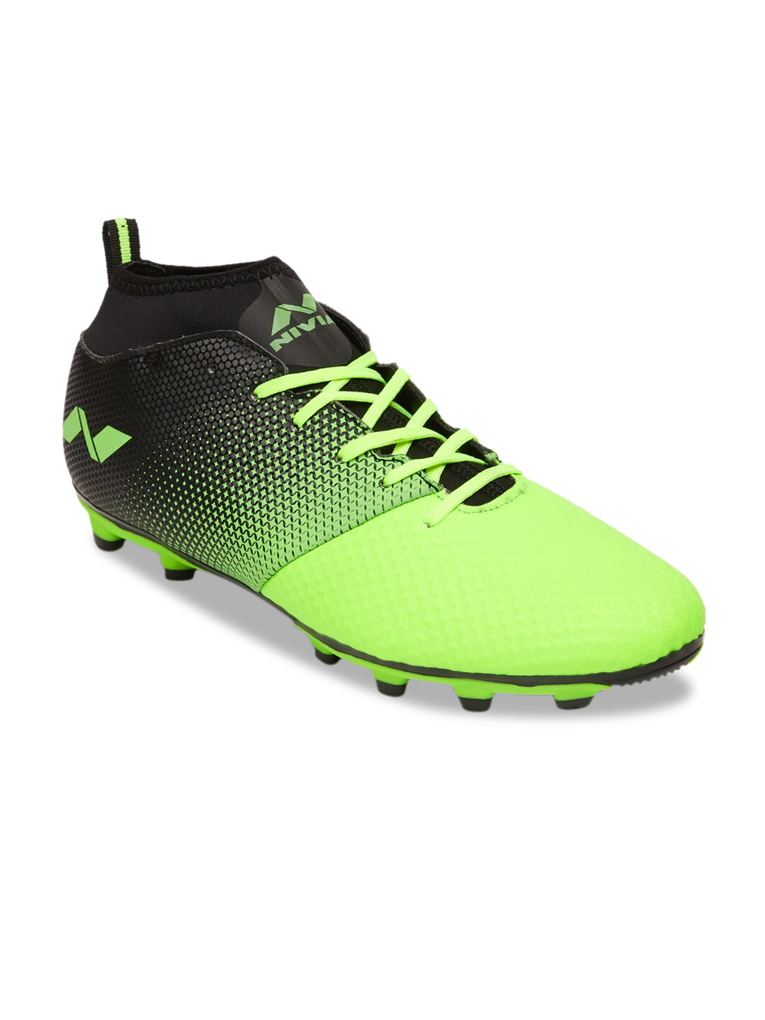 Buy NIVIA Men Fluorescent Green & Black ASHTANG Football Shoes - Sports ...