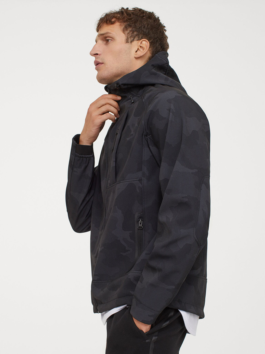 Buy H&M Men Grey Softshell Jacket - Jackets for Men 12345830 | Myntra