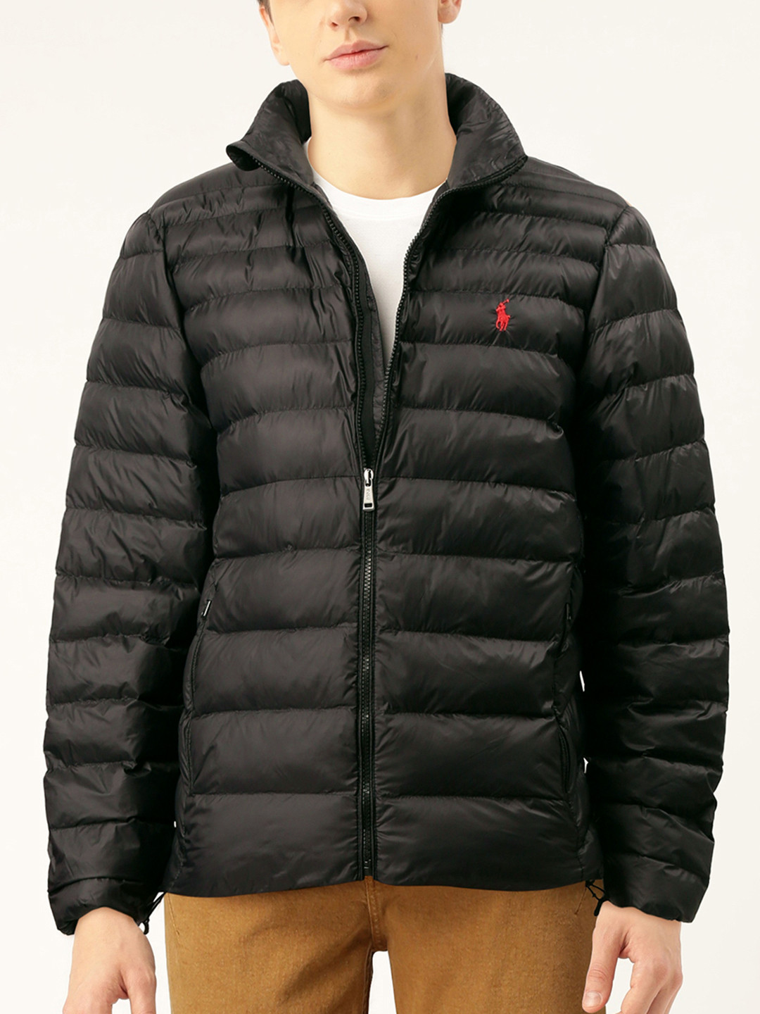 Buy Polo Ralph Lauren Men Black Solid Puffer Jacket - Jackets for Men ...