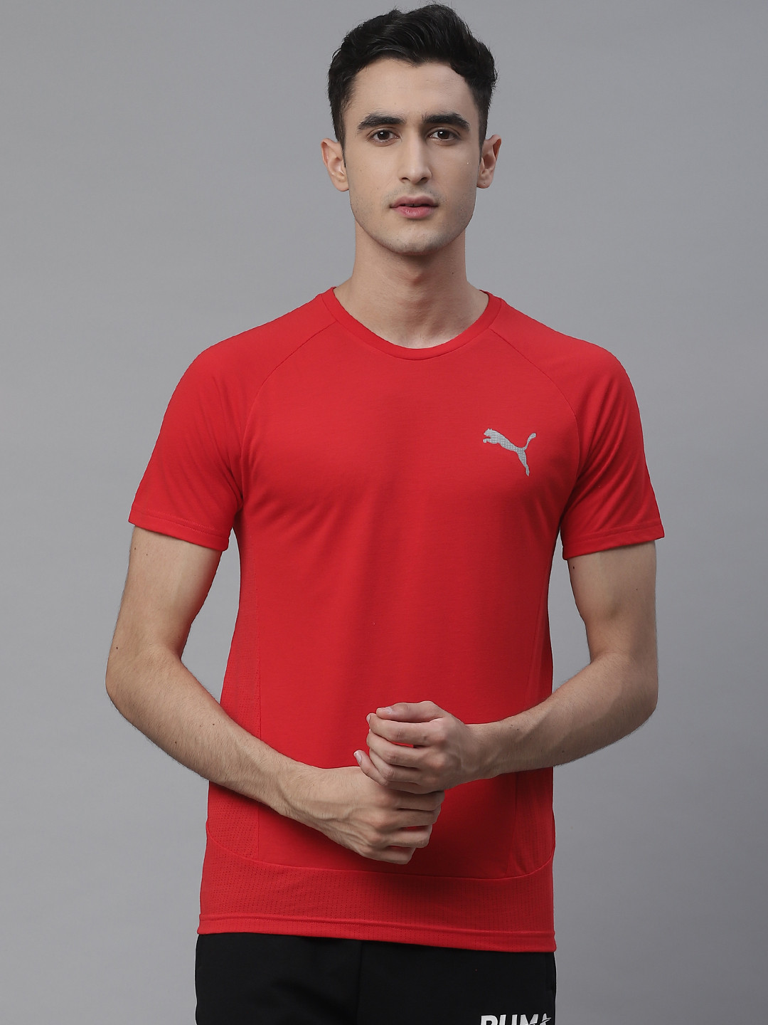 Buy Puma Men Red Evostripe Training T Shirt - Tshirts for Men 12352600 ...