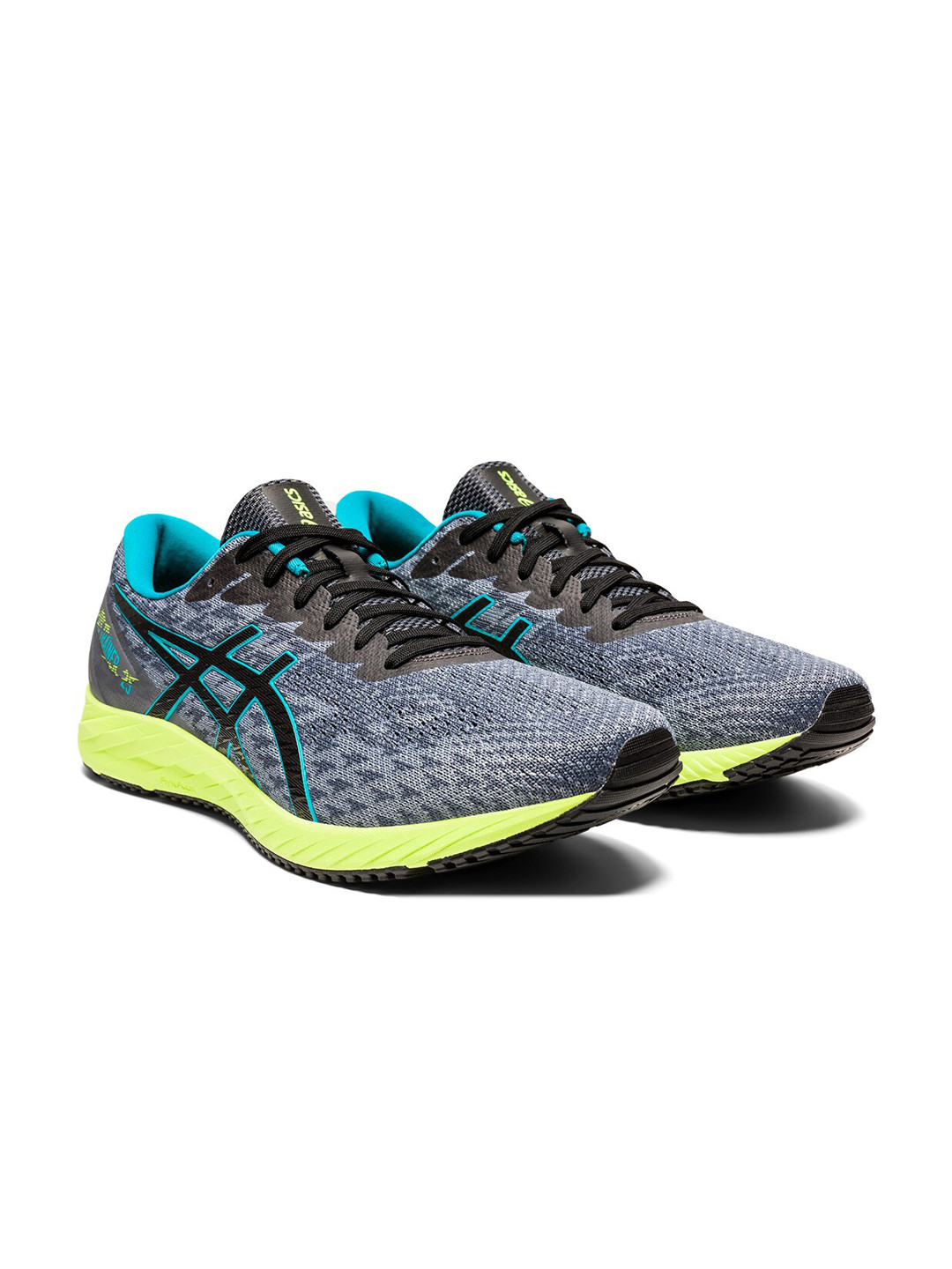 Buy ASICS Men Grey & Turquoise Blue GEL DS TRAINER 25 Running Shoes ...