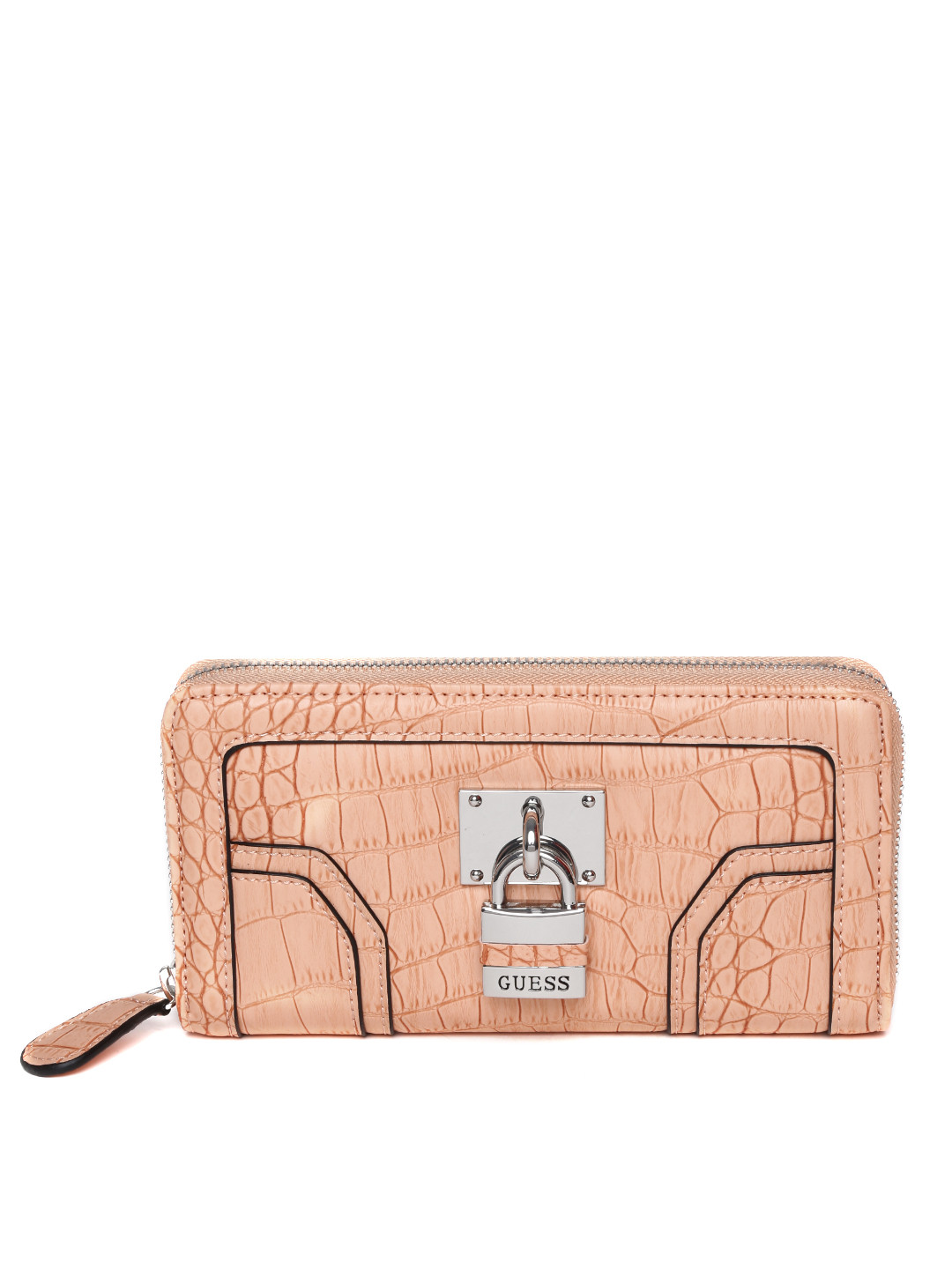 Buy GUESS Women Peach Coloured Textured Wallet - Wallets for Women ...