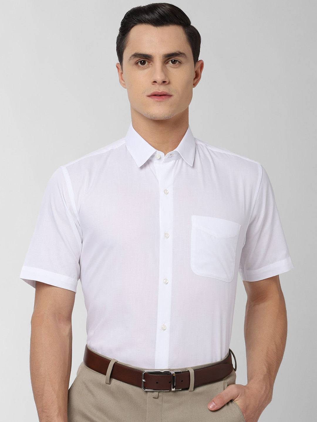 Buy Peter England Men White Regular Fit Solid Formal Shirt - Shirts for ...