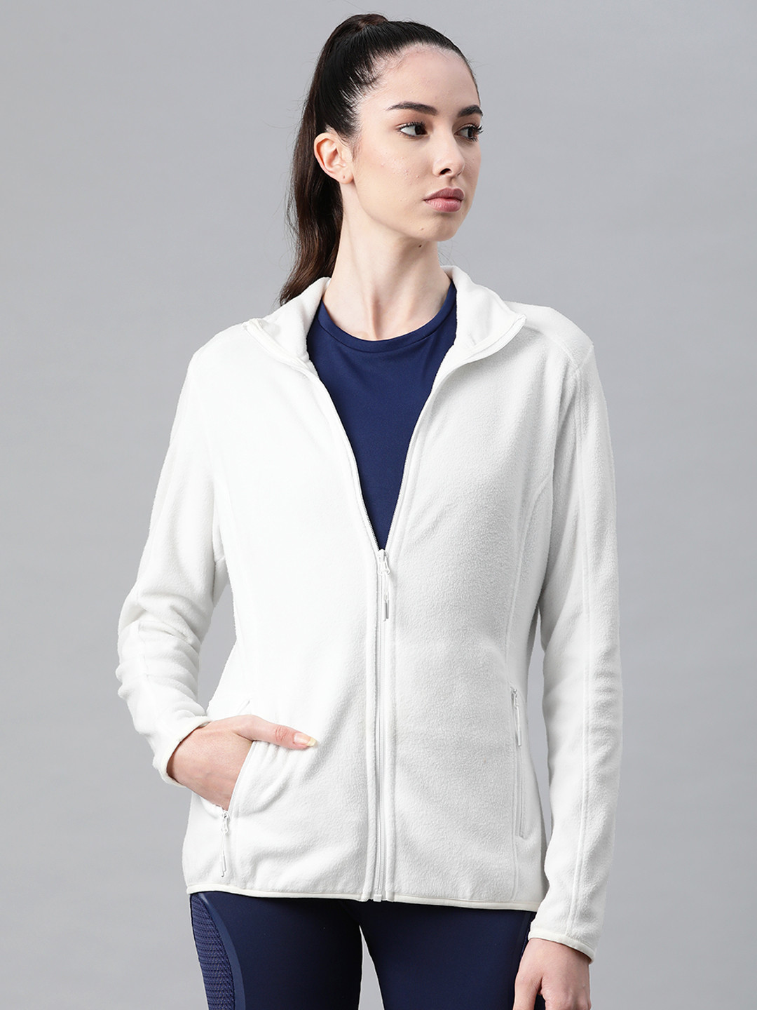 Buy Marks & Spencer Women White Open Front Jacket - Jackets for Women ...