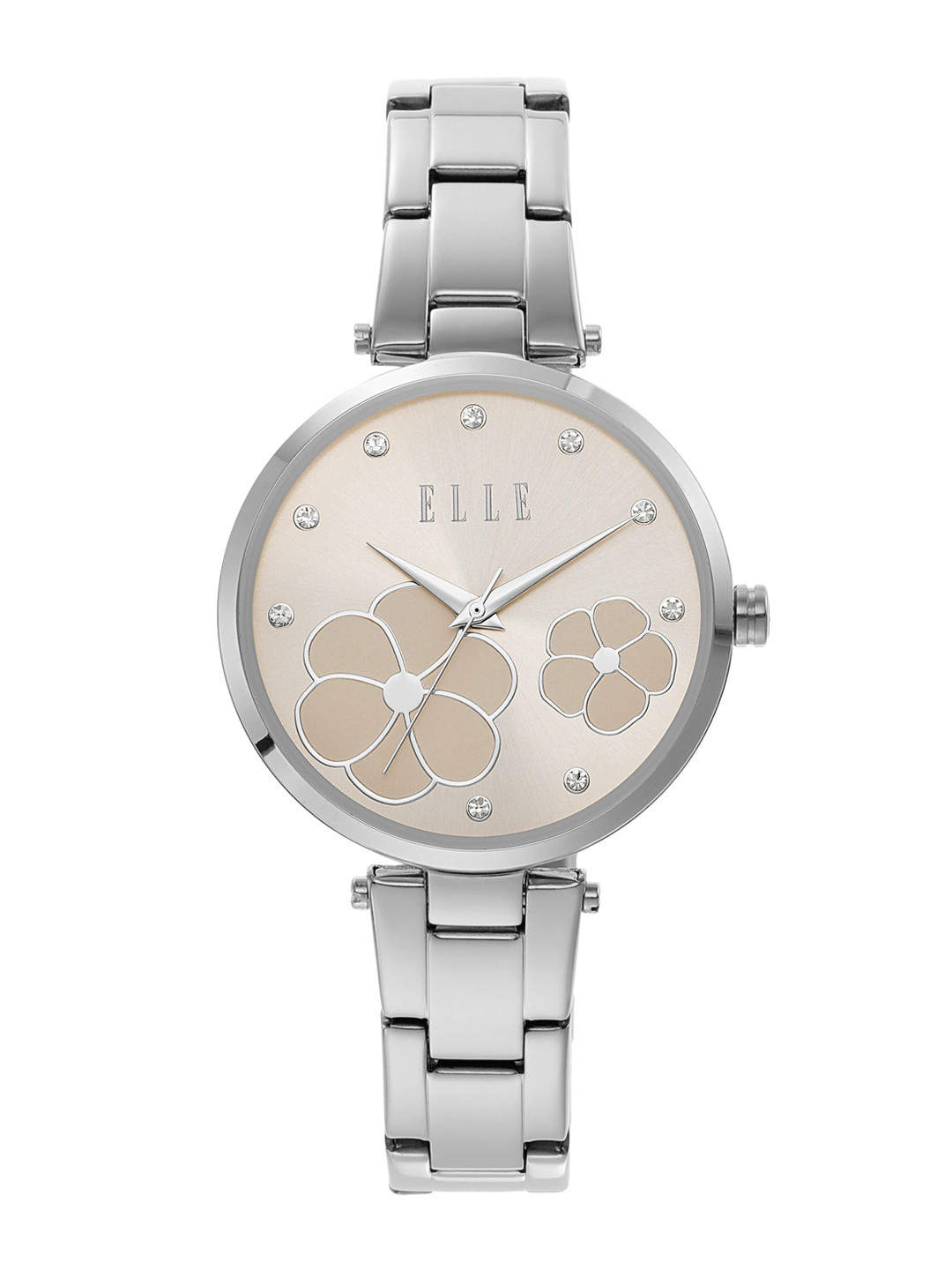 Buy ELLE Women Muted Gold Toned Orsay Textured Analogue Watch ELL25034 ...