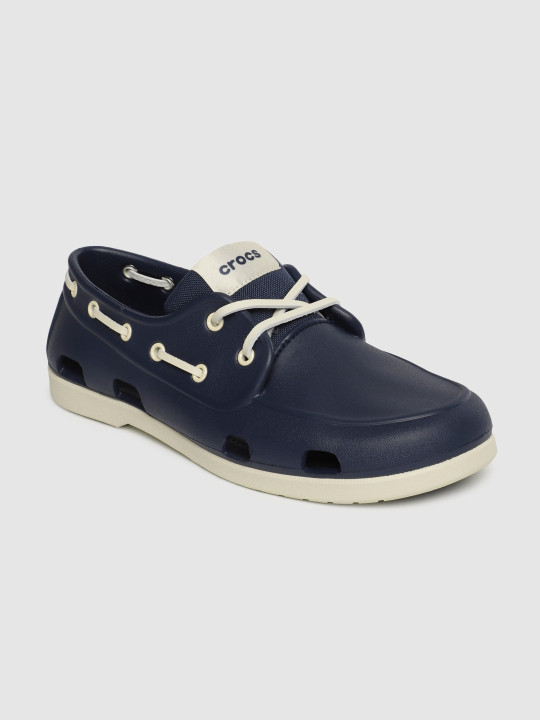 Buy Crocs Men Navy Blue Solid Classic Boat Shoes - Casual Shoes for Men ...