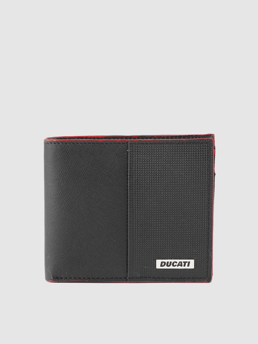 Buy Ducati Men Black Solid Two Fold Wallet - Wallets for Men 12410122 ...