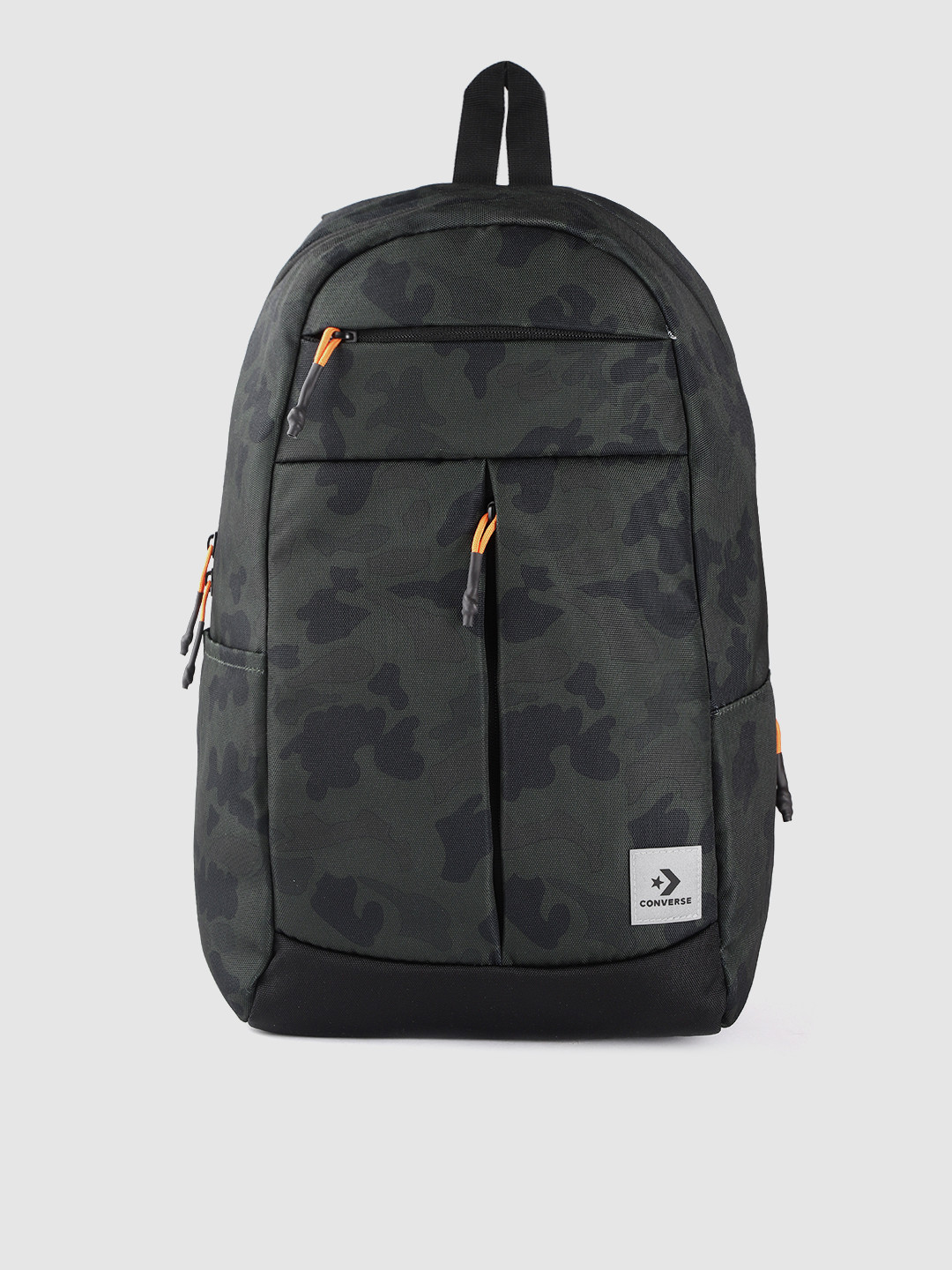 Buy Converse Kids Olive Green & Charcoal Camouflage Printed 16 Inch ...