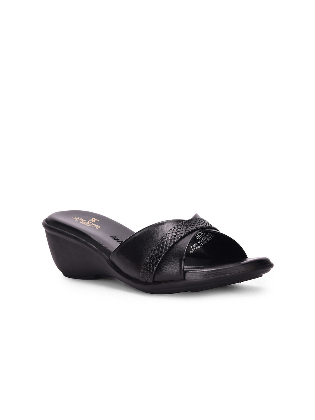 Buy Liberty Women Black Solid Wedges - Heels for Women 12451998 | Myntra