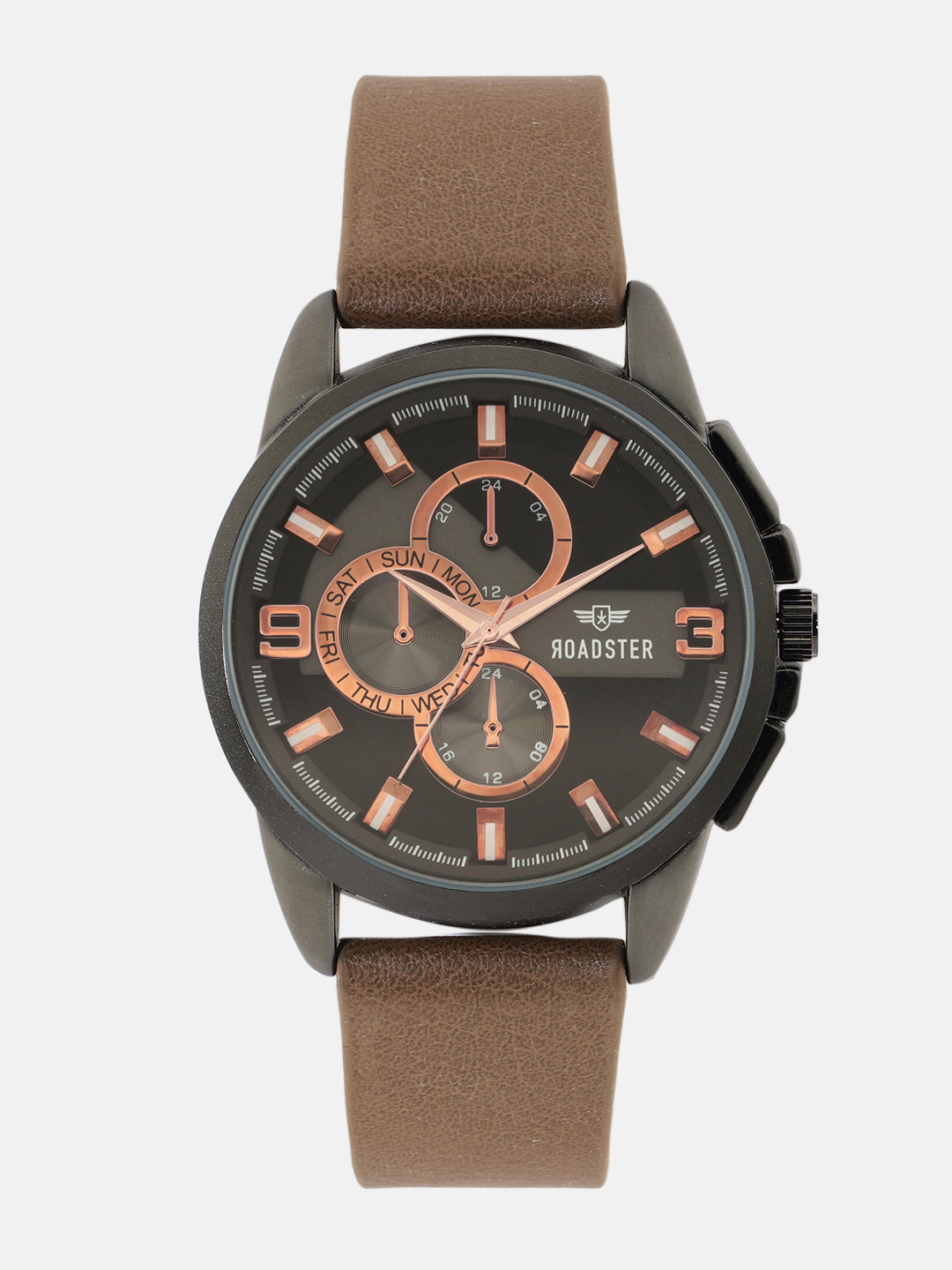 Buy Roadster Men Brown Analogue Watch SS18 RD10 - Watches for Men ...