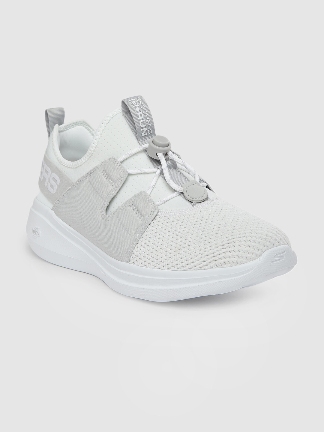 Buy Skechers Men White Textile GO RUN FAST Running Shoes - Sports Shoes ...