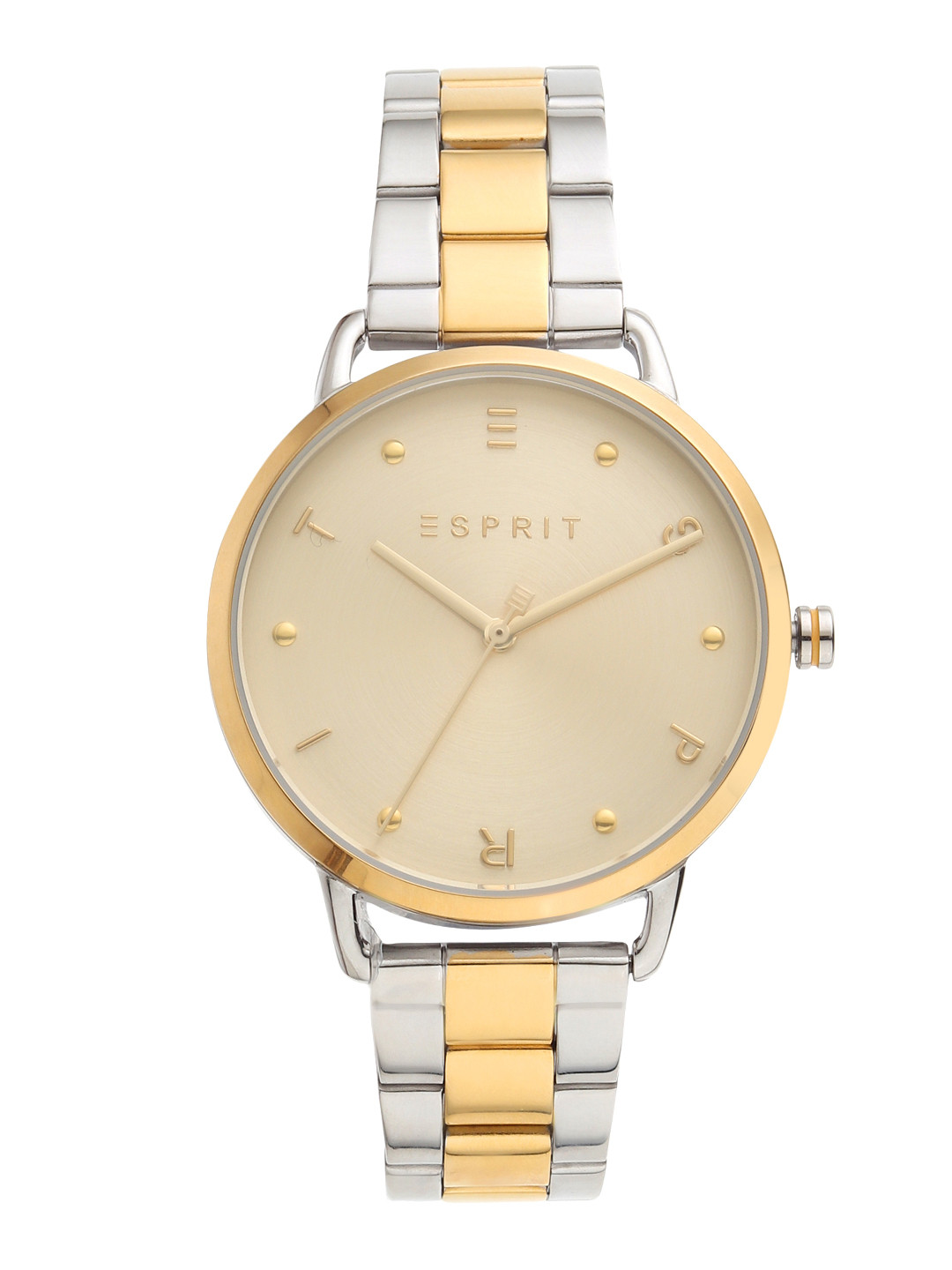 Buy ESPRIT Women Gold Toned & Silver Toned Analogue Watch ES1L173M0095 ...