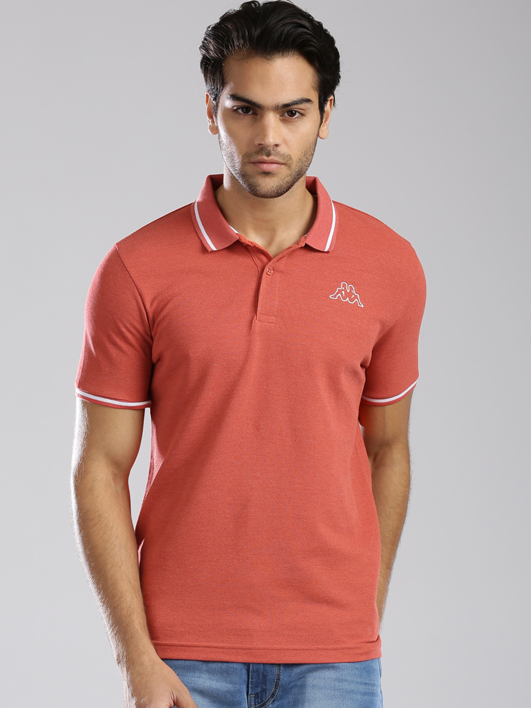 Buy Kappa Coral Red Polo T Shirt - Tshirts for Men 1252367 | Myntra
