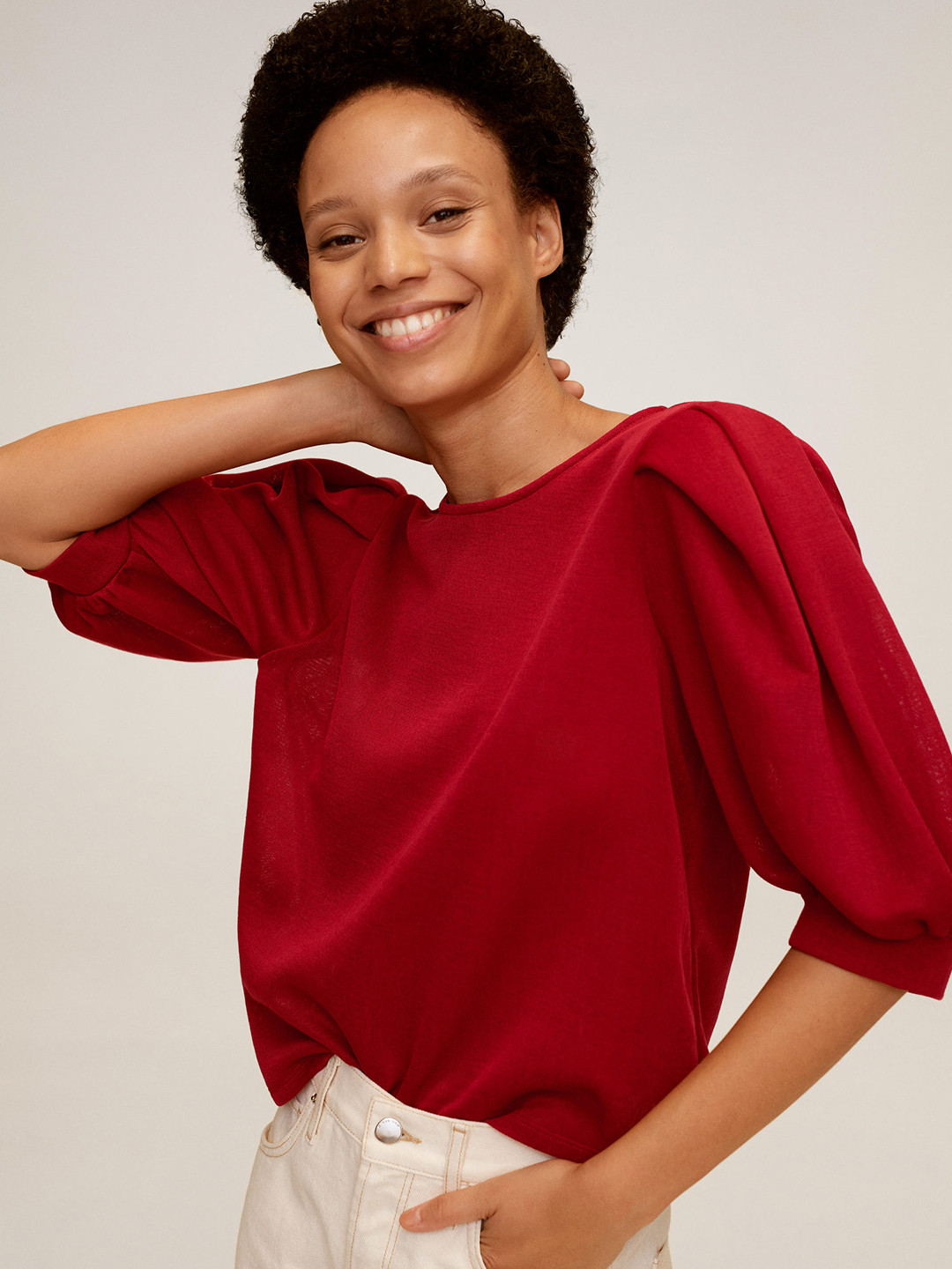 Buy MANGO Women Red Solid Top - Tops for Women 12523962 | Myntra