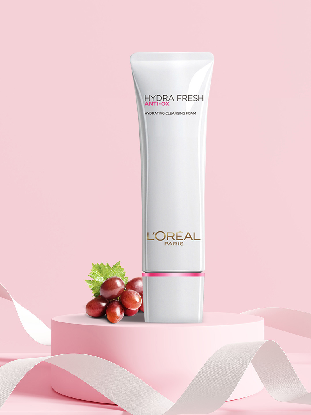 Buy L'Oreal Paris Hydrafresh Anti Ox Hydrating Cleansing Faom With Grape Seed 125 Ml - Face Wash ...