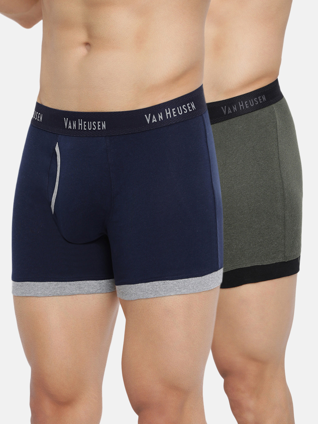 Buy Van Heusen Innerwear Men Pack Of 2 Solid Antibacterial Colour Fresh ...
