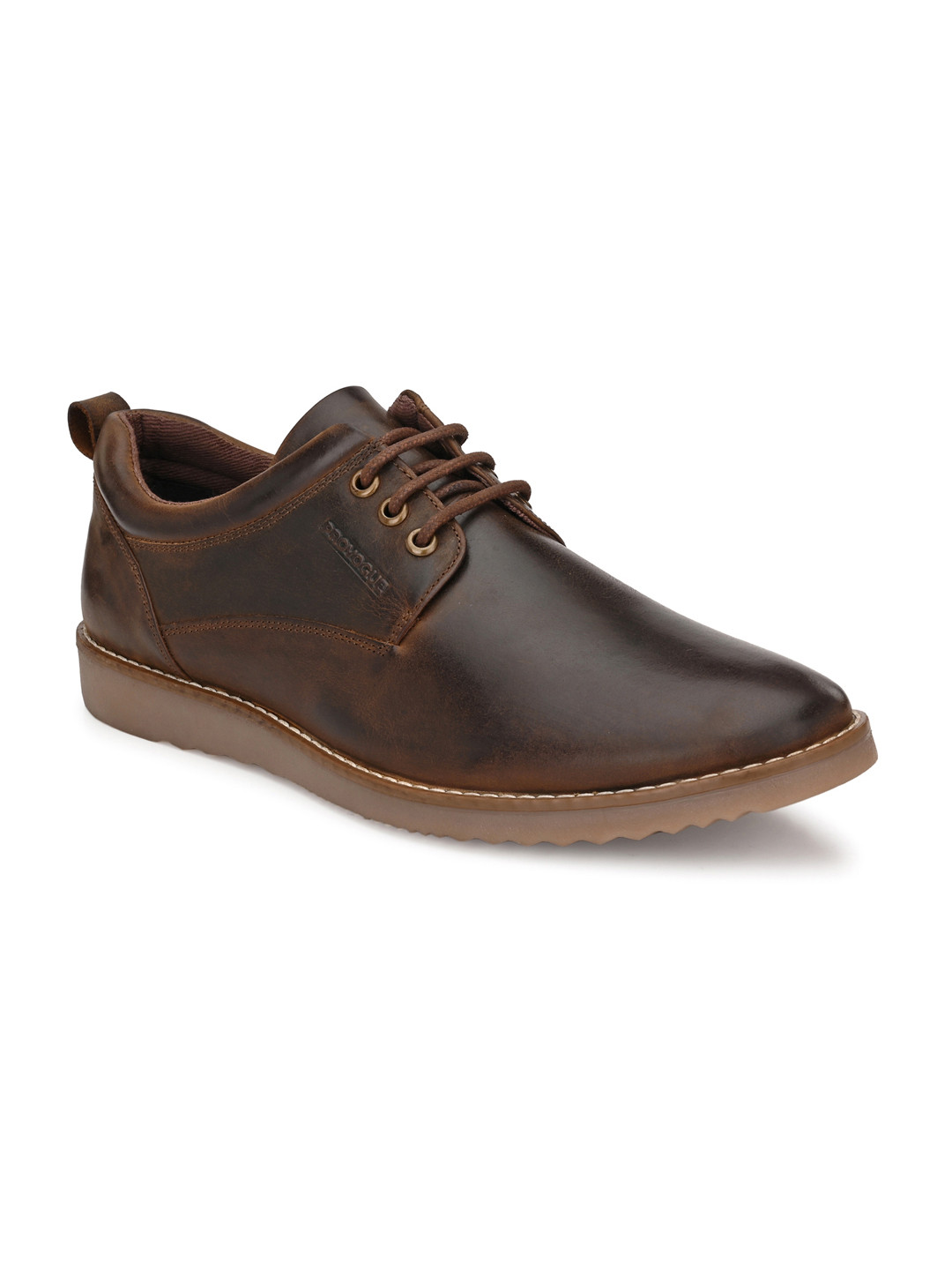 Buy Provogue Men Brown Solid Leather Derbys - Casual Shoes for Men ...