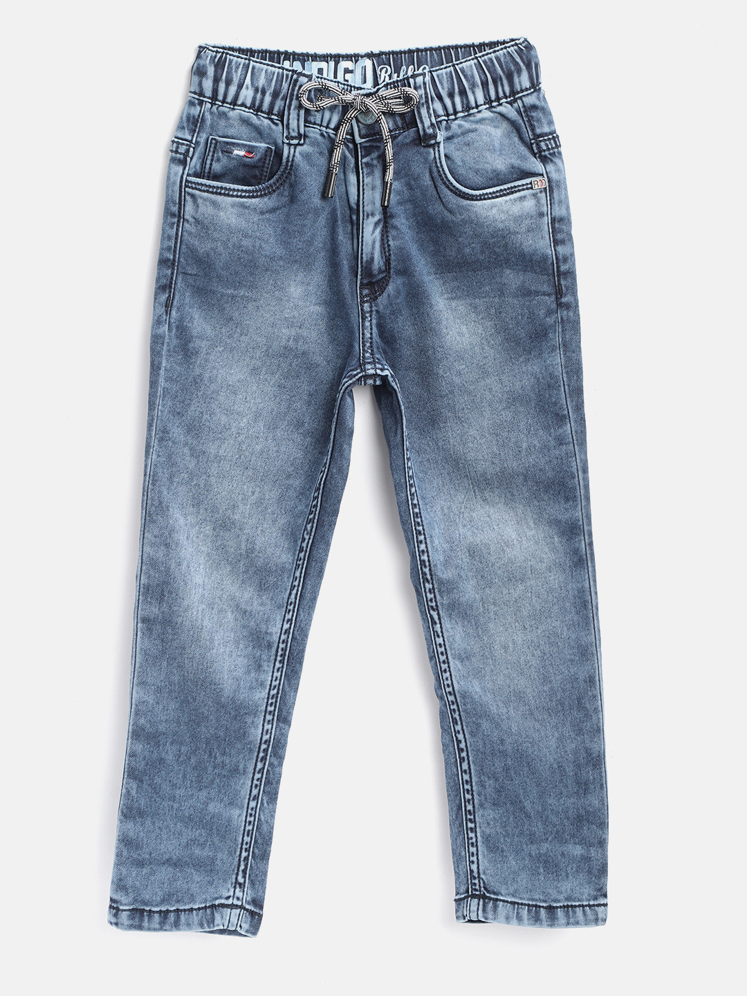 Buy RUFF Boys Blue Slim Fit Mid Rise Clean Look Stretchable Jeans ...