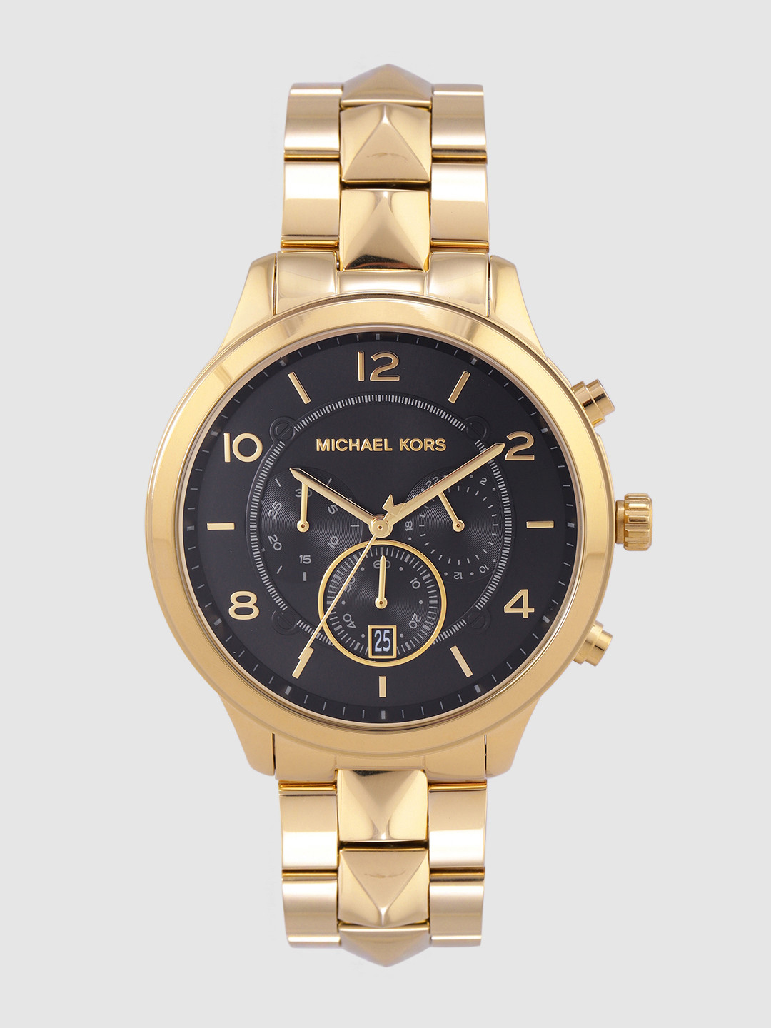 Buy Michael Kors Women Black Runway Mercer Chronograph Watch MK6712 ...