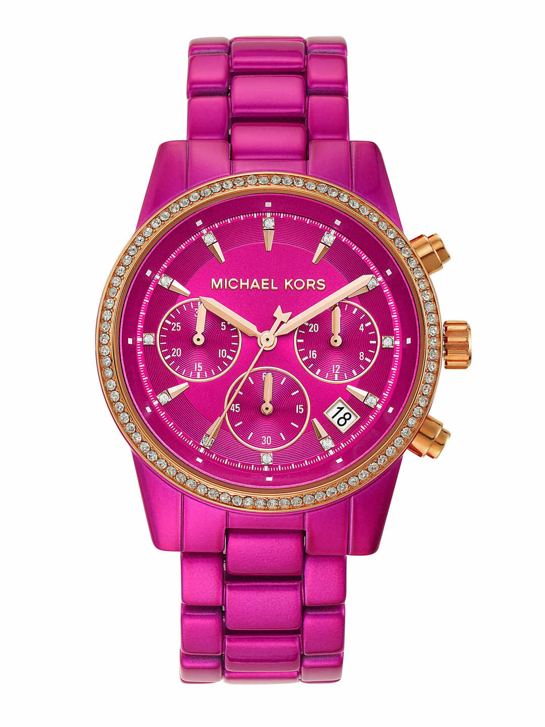 Buy Michael Kors Women Pink Ritz Chronograph Watch MK6718 - Watches for ...