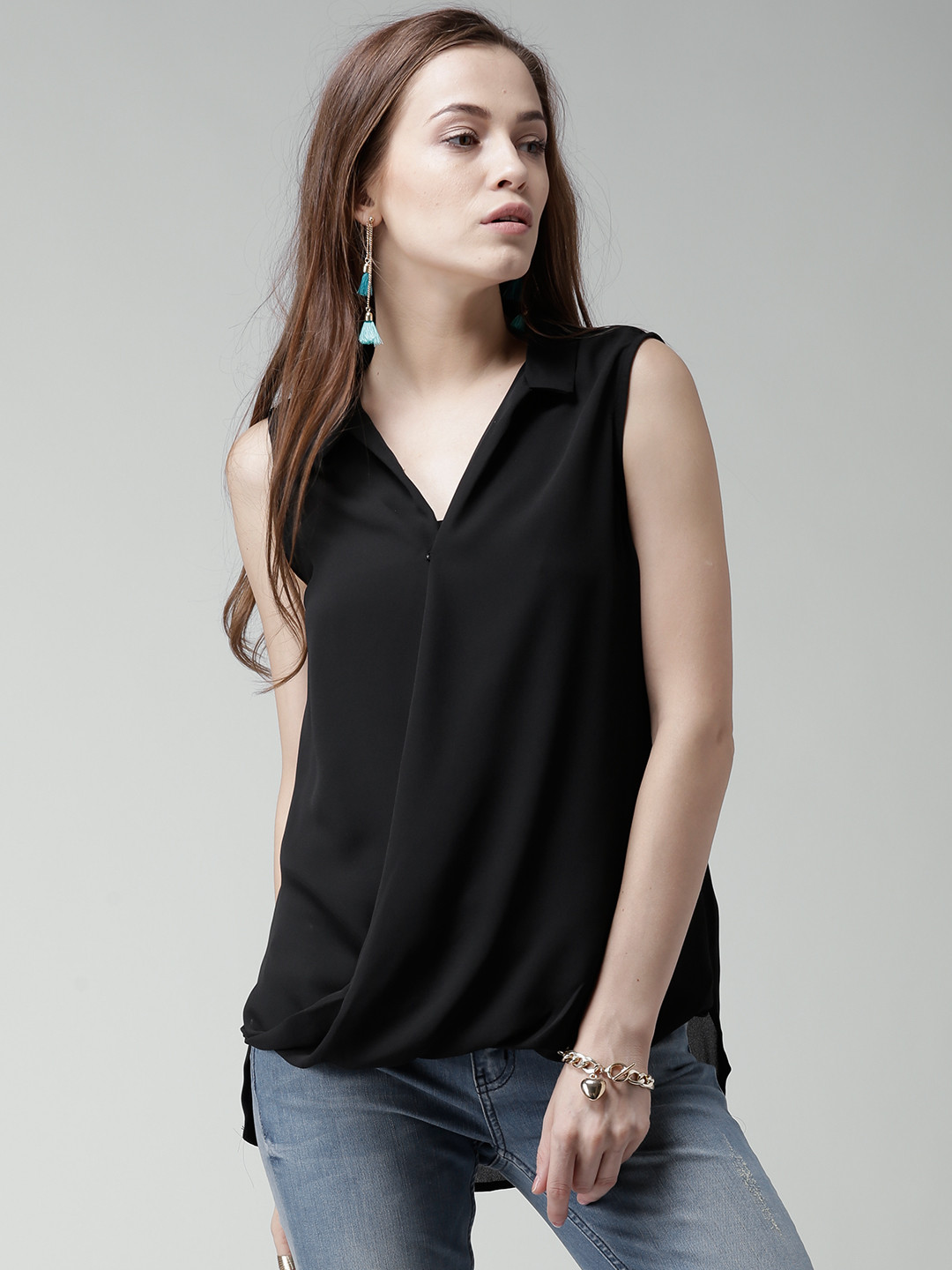 Buy Silvian Heach Black Crossover Front Top - Tops for Women 1258387 ...