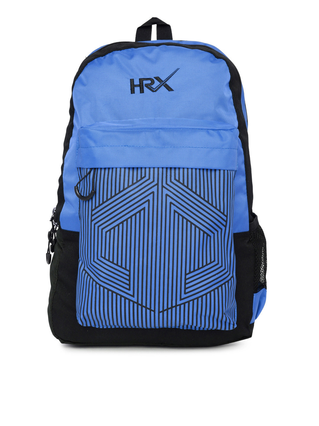 Buy HRX By Hrithik Roshan Unisex Black & Navy Printed Backpack ...
