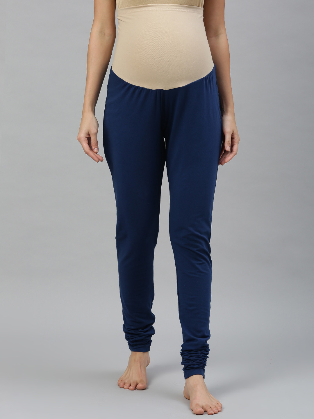 Buy Nejo Women Black Solid Maternity Churidar With Bamboo Cotton Super ...