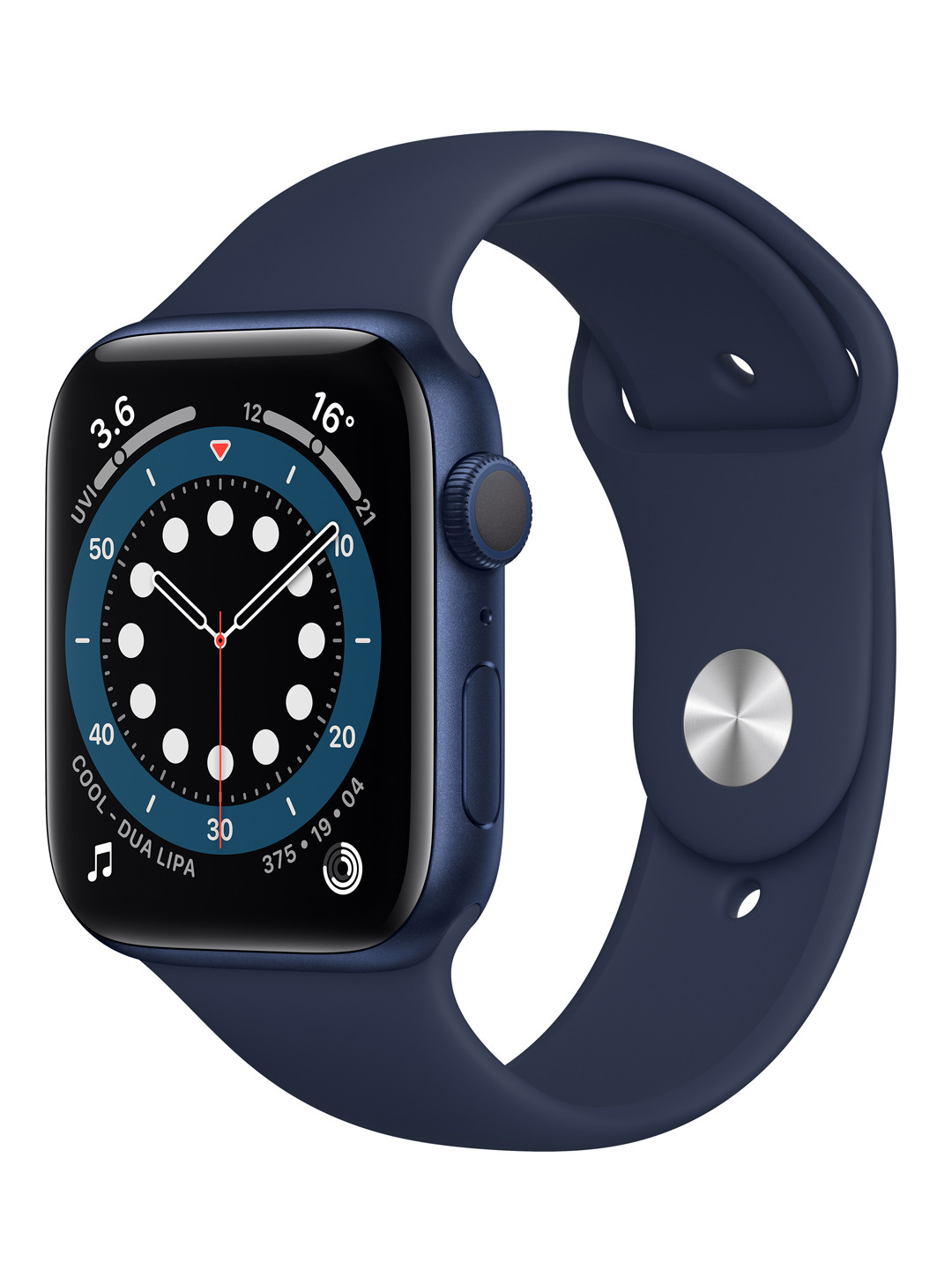 Buy Apple Watch Series 6 GPS, 44mm Blue Aluminium Case With Deep Navy ...