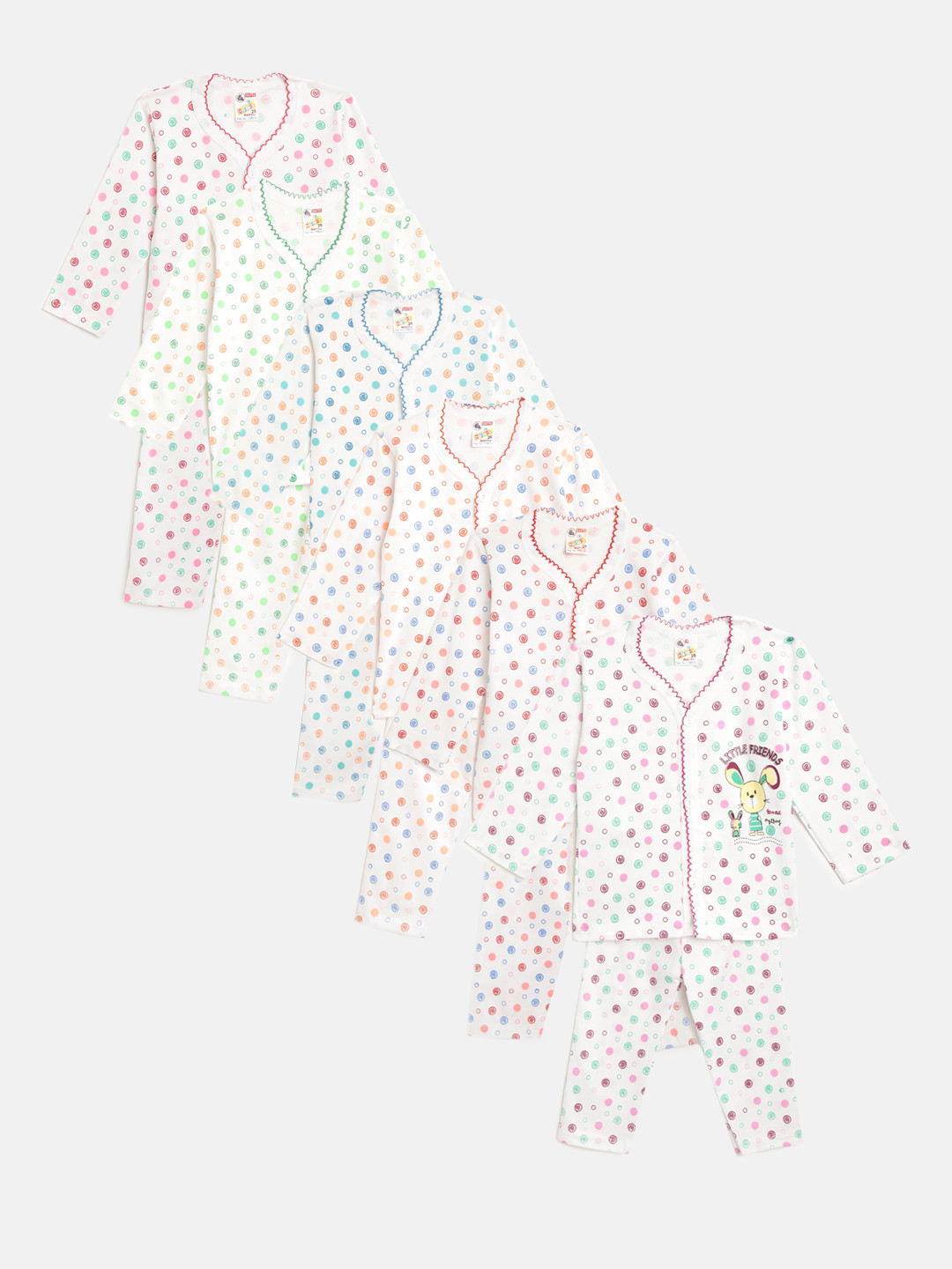 Buy MANZON Kids Pack Of 6 Printed Clothing Sets - Night Suits for ...