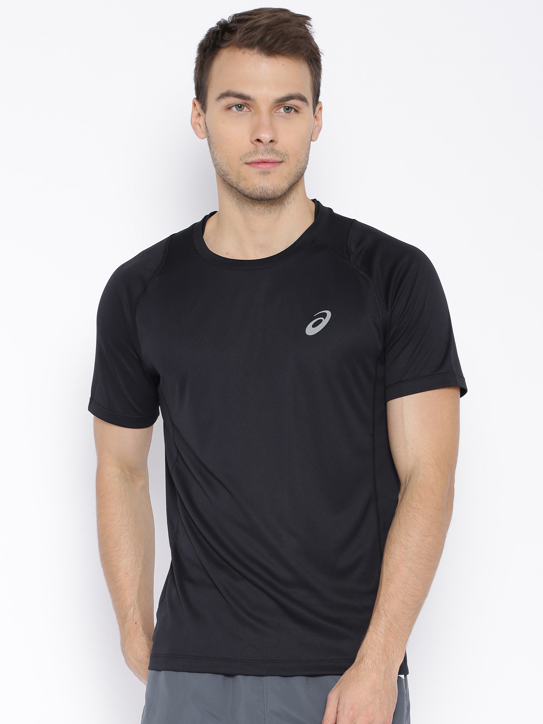 Buy ASICS Black Stride SS Running T Shirt - Tshirts for Men 1265362 ...