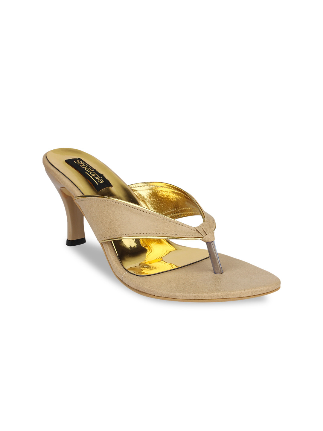 Buy Shoetopia Women Cream Coloured Heels - Heels for Women 1265497 | Myntra