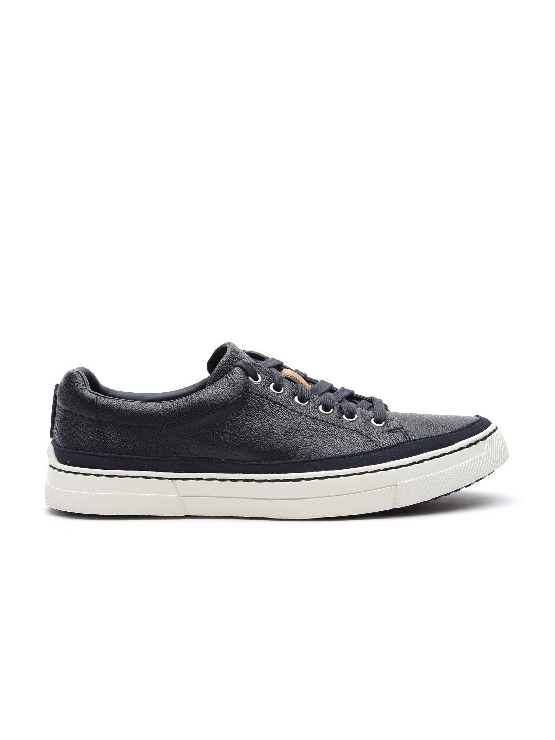 Buy Clarks Men Navy Leather Sneakers - Casual Shoes for Men 1266362 ...